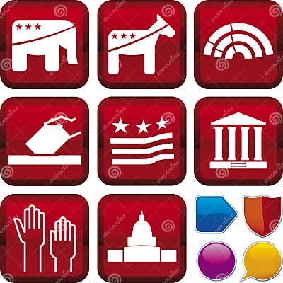 Icon series: politics stock vector. Illustration of design - 4341776