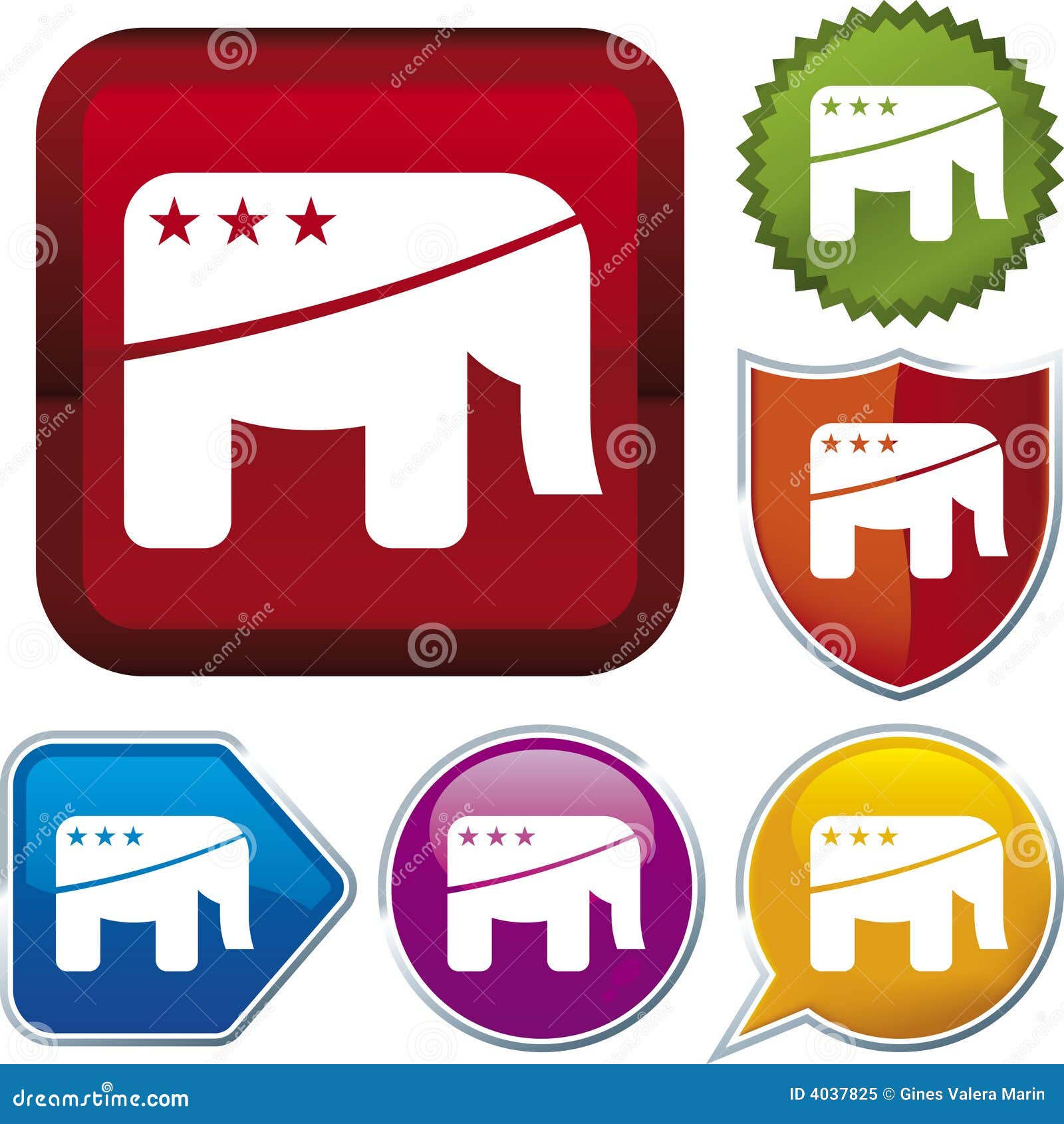 Icon series: republican stock vector. Illustration of sign - 4037825