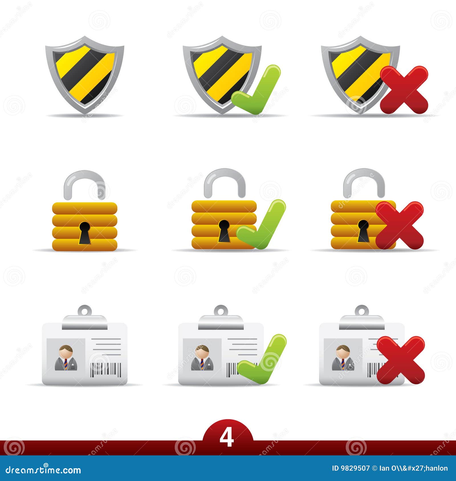 Icon series - security stock vector. Illustration of deny - 9829507