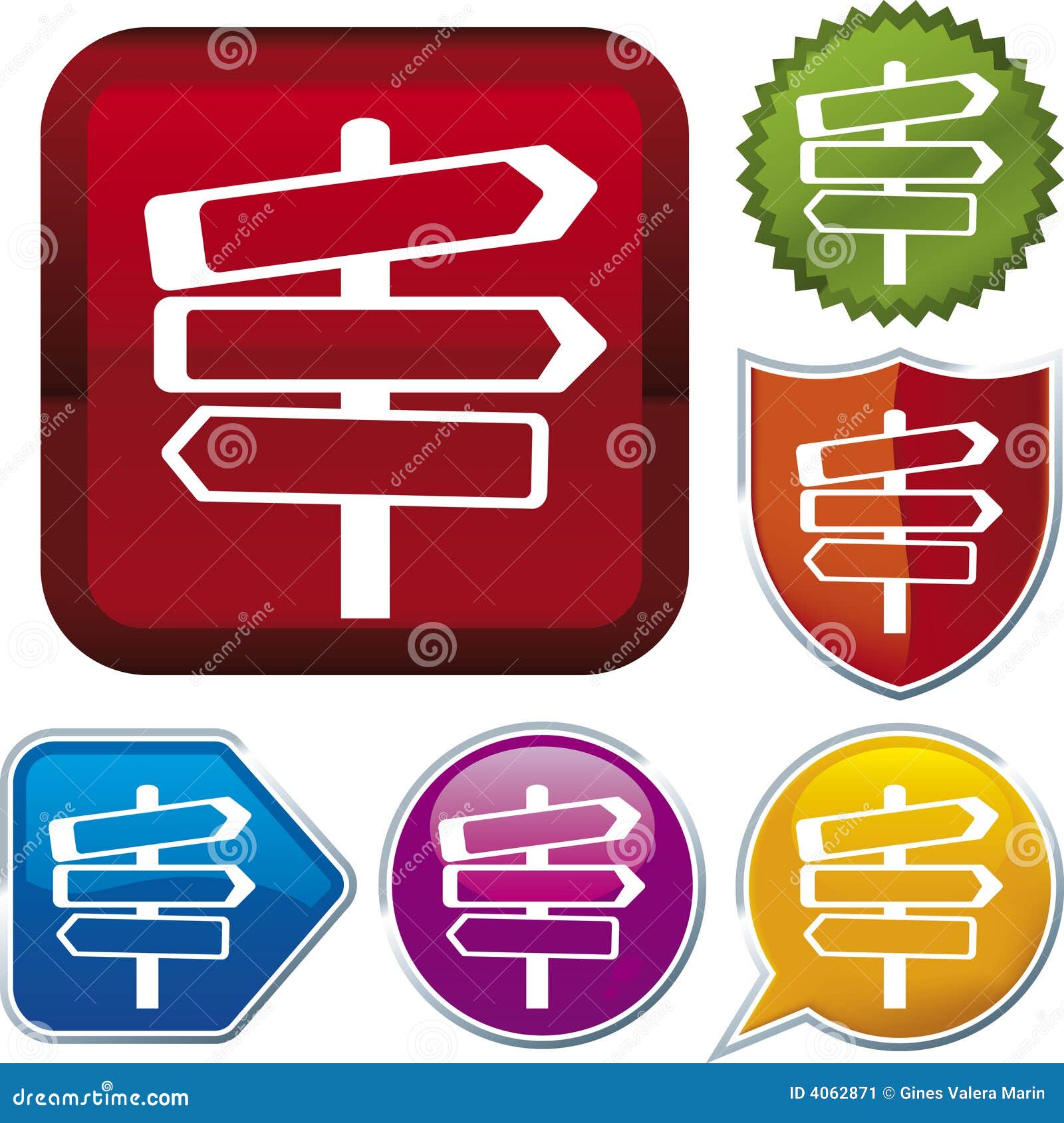 Icon series: sign (vector) stock vector. Illustration of button - 4062871