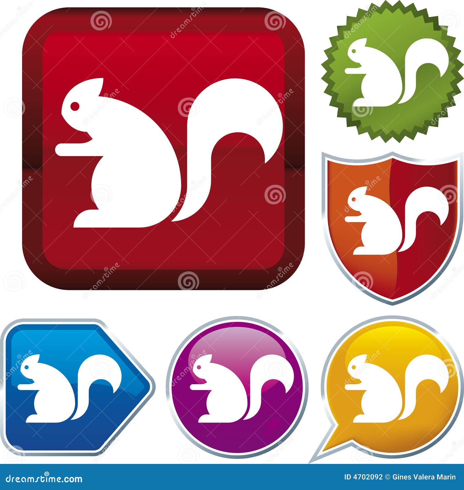 Icon series: squirrel stock vector. Illustration of blue - 4702092