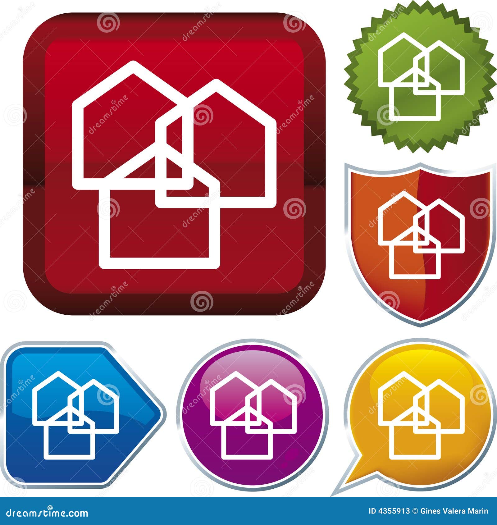 Icon series: suburb stock vector. Illustration of yellow - 4355913