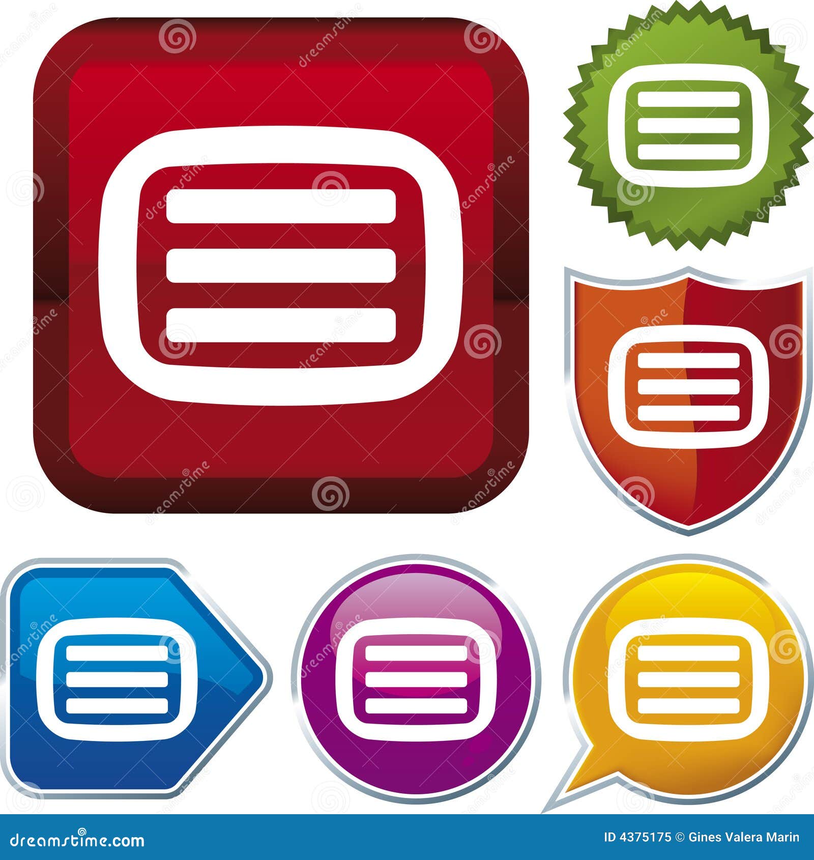 Icon series: teletext stock vector. Illustration of purple - 4375175