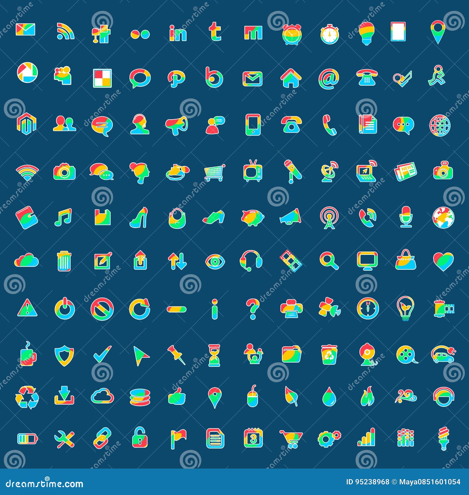 Icon series stock vector. Illustration of internet, icon - 95238968