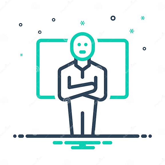 Mix Icon for Serious, Solemn and Sulk Stock Vector - Illustration of ...