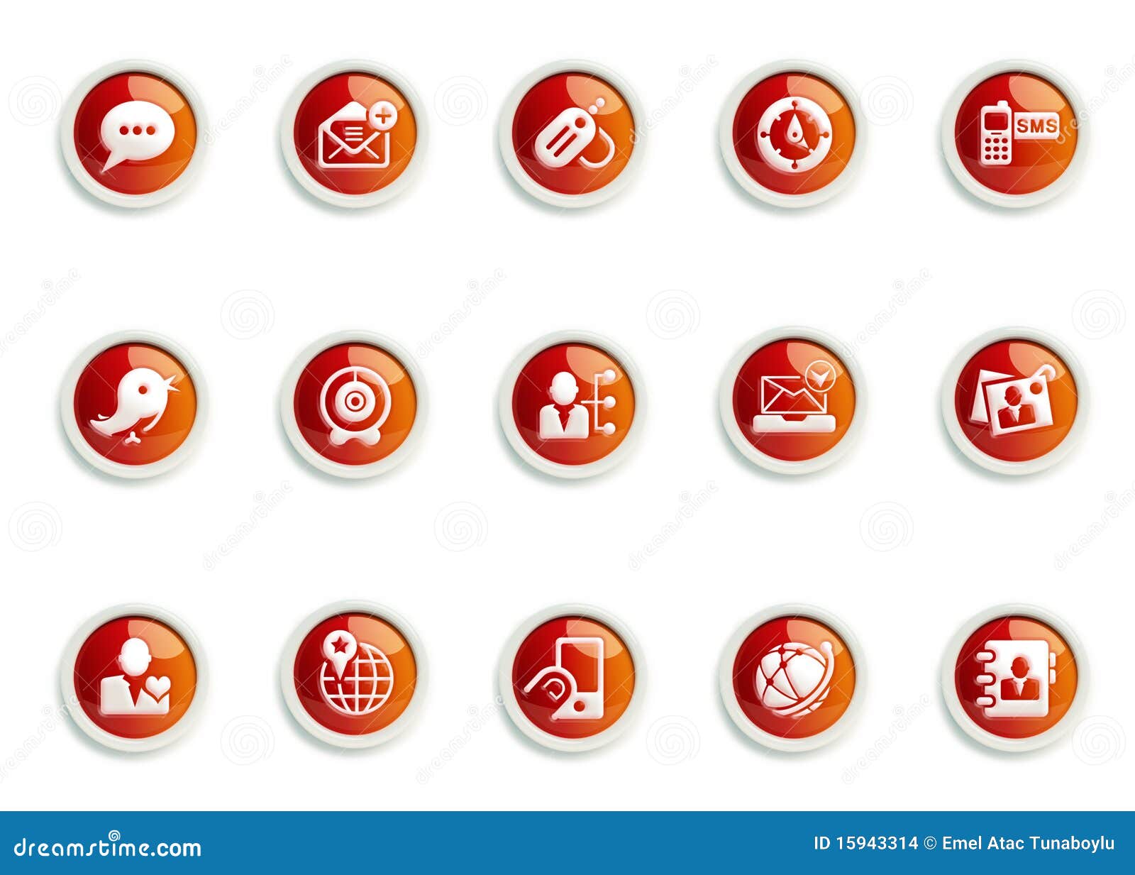Icon set stock illustration. Illustration of computer - 15943314