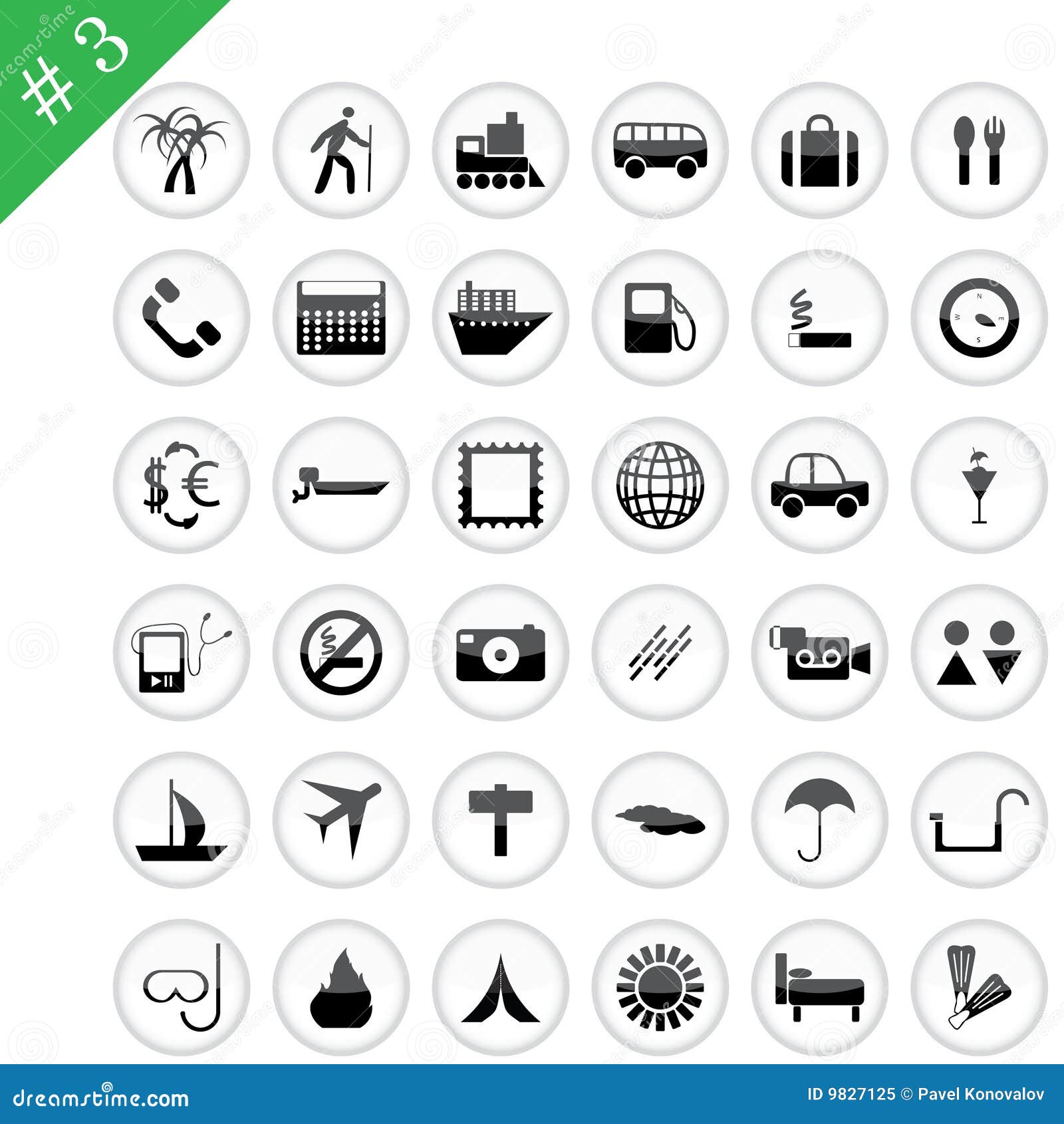 Icon set #3 stock vector. Illustration of foods, communications - 9827125