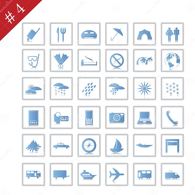 Icon set #4 stock vector. Illustration of home, flight - 9340090