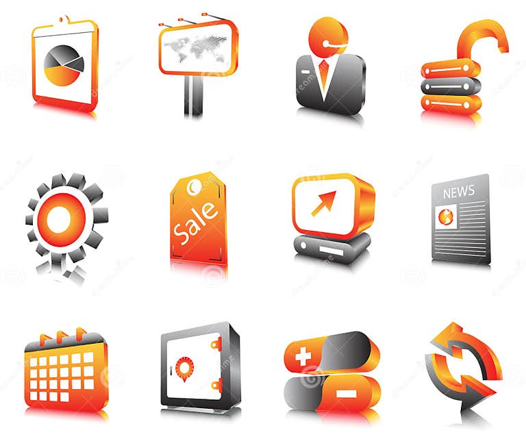 Icon Set stock vector. Illustration of buttons, button - 7081346