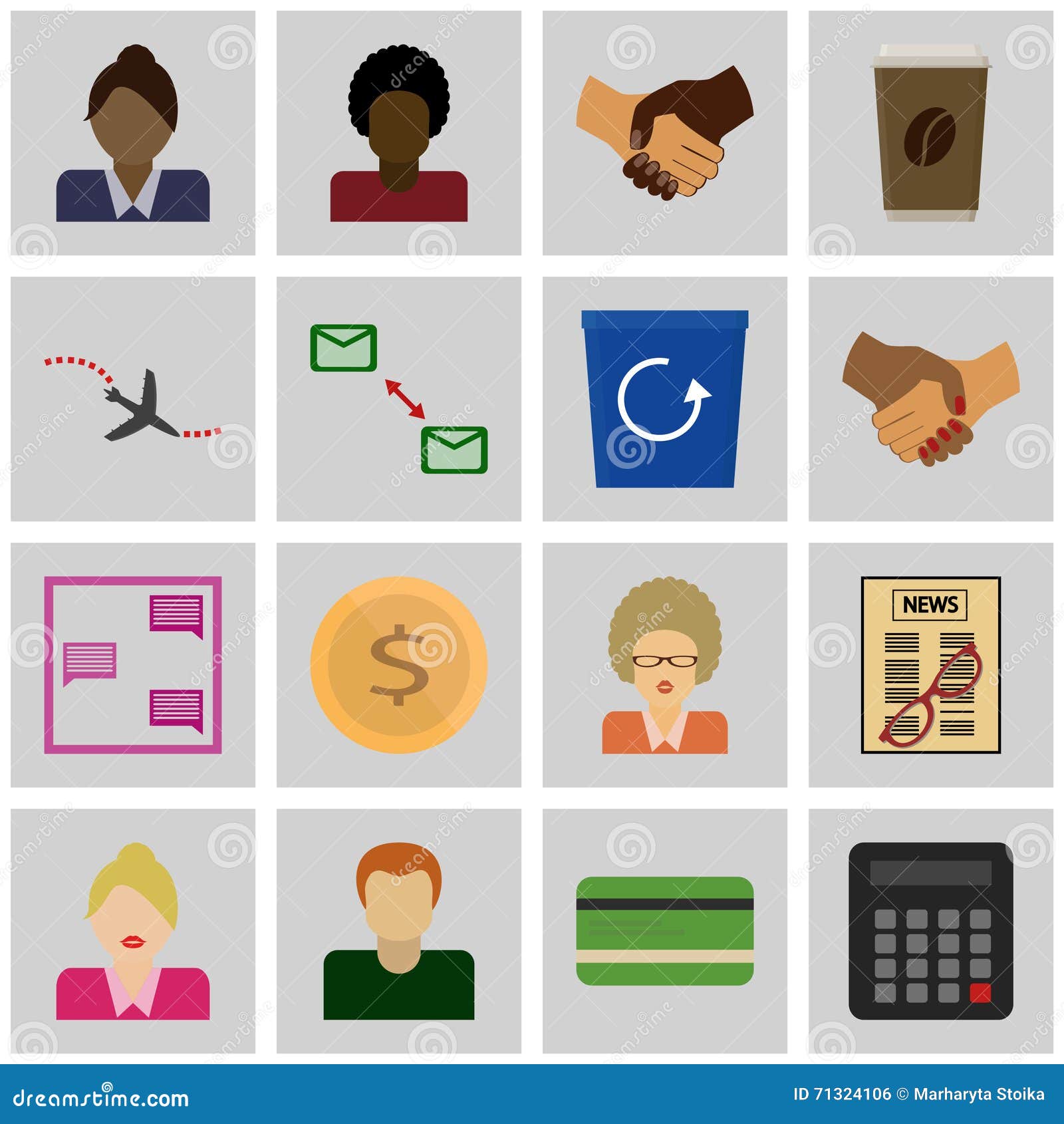 Icon Set Benefit/ Vector Benefit Icons Gray, Square Stock Vector ...