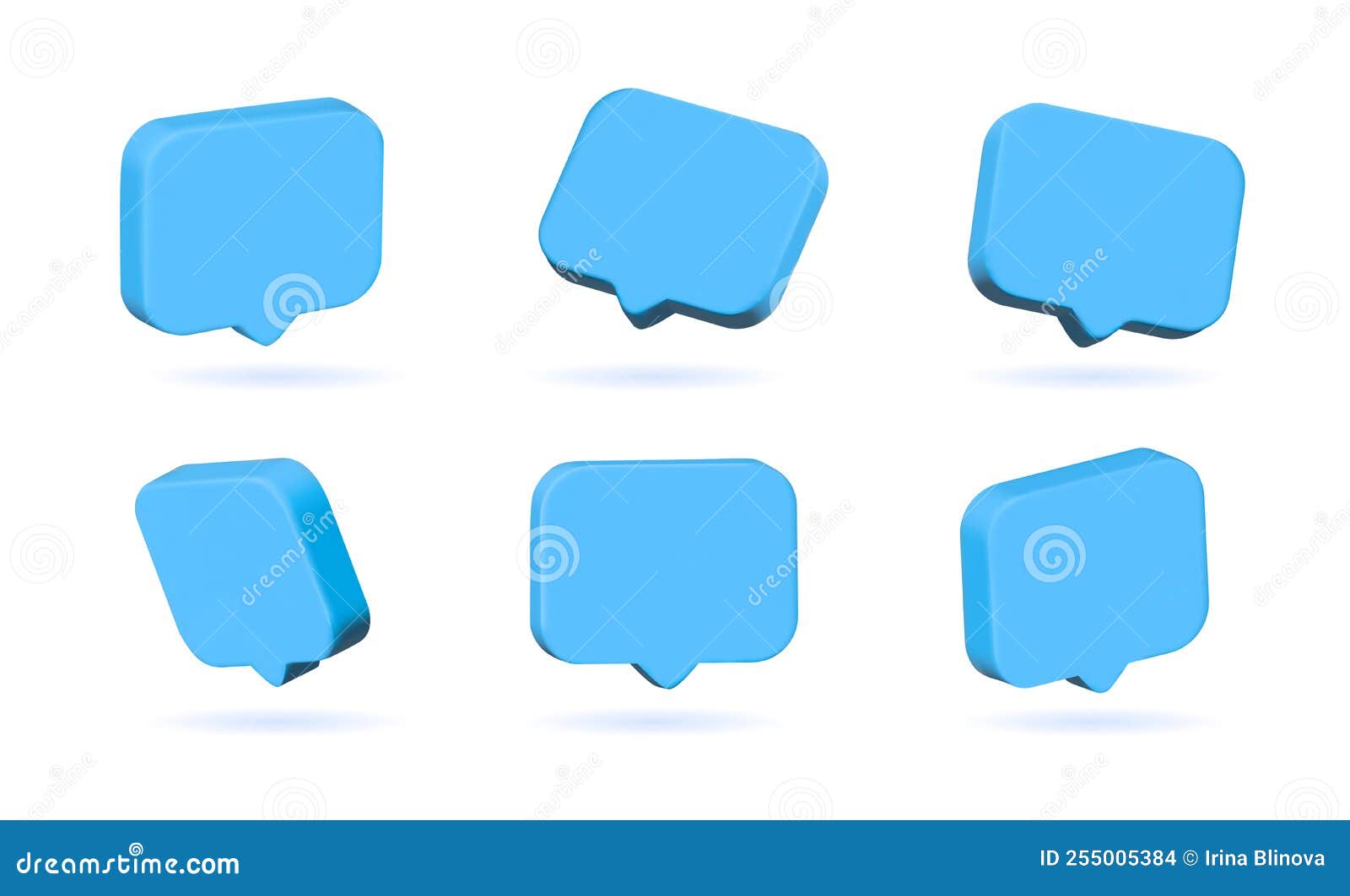 Icon Set Blue Bubble Like Button or Icon for Feedback Isolated on White ...