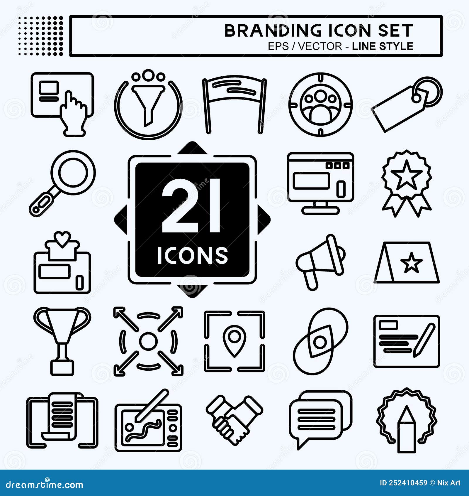 Icon Set Branding. Suitable for Branding Symbol. Line Style. Simple ...