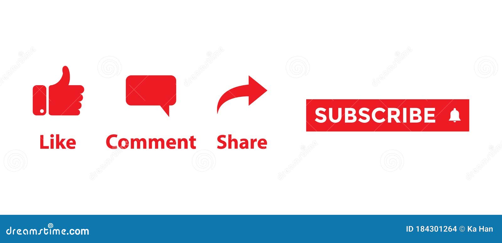 Icon Set for Channel and Social Media. Like, Comment, Share and ... Icon Set for Channel and Social Media. Like, Comment, Share and ...
