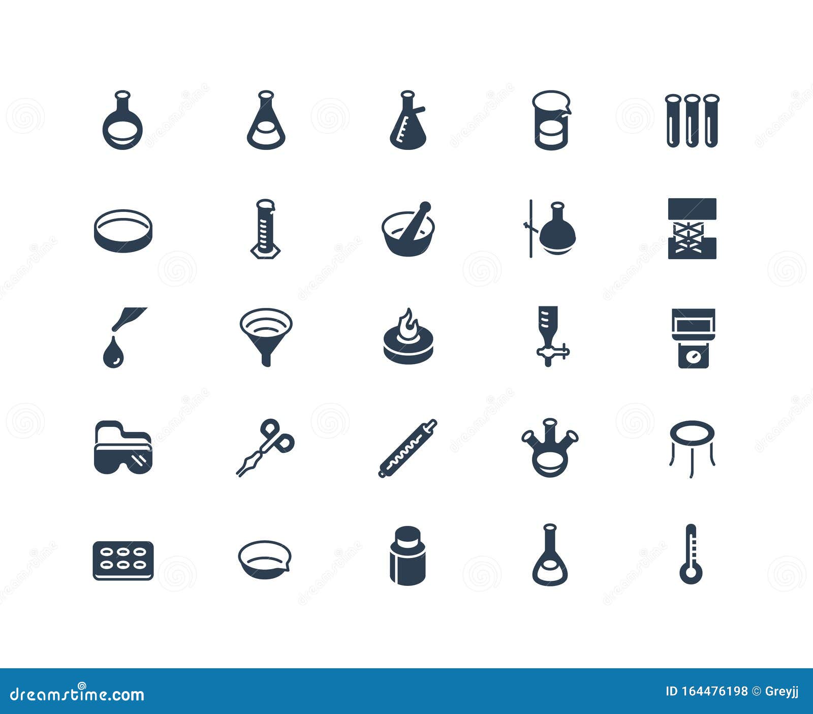 Icons of Chemistry Lab Equipment Stock Vector - Illustration of ...