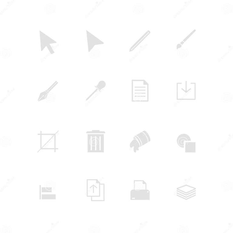 Icon Set of Toolkit for Program and Application Vector. Vector ...