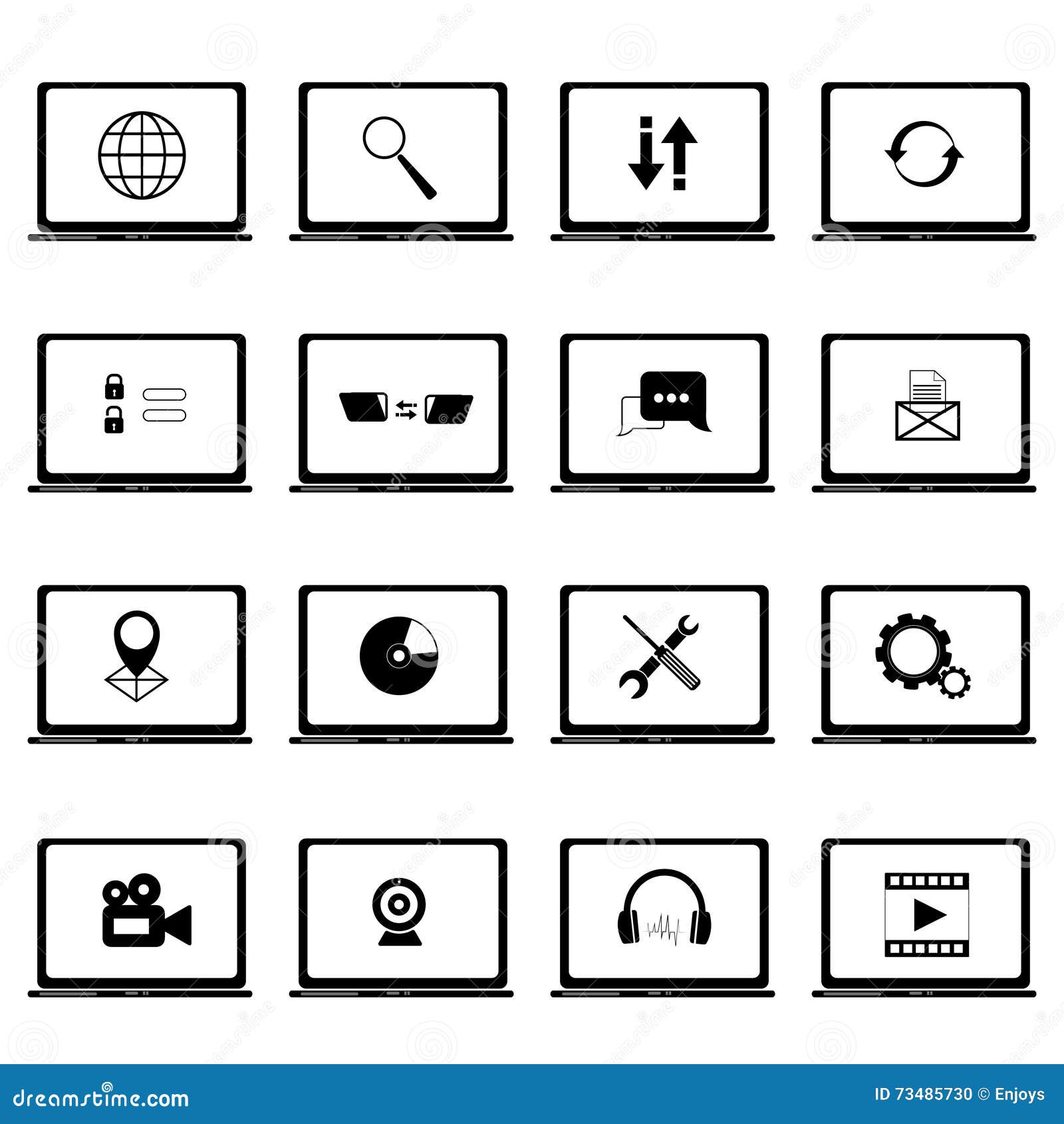 Icon Set,computer Icon,database Icon,networking Icon,big Data Icon ...
