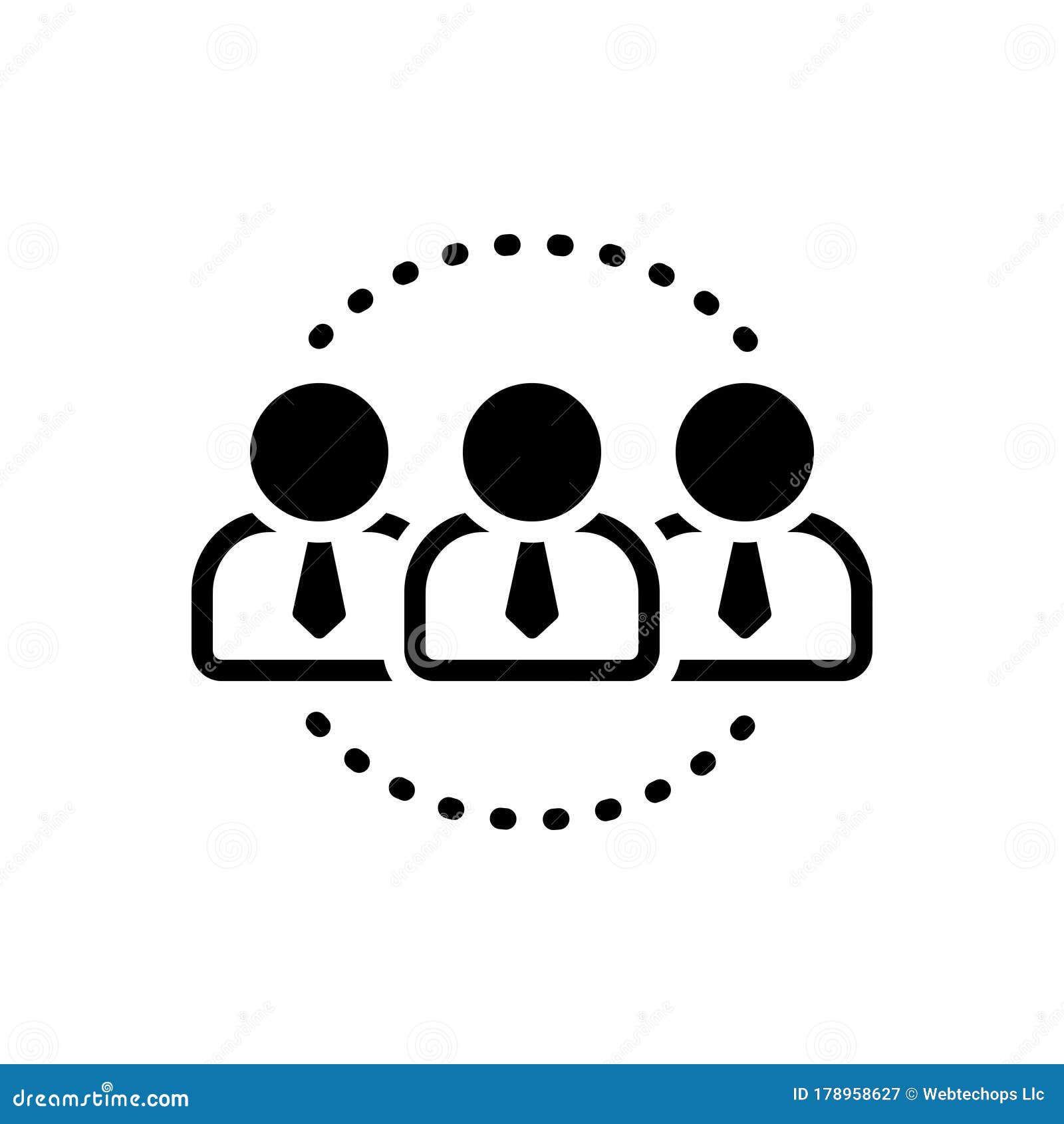 Black Solid Icon for Set, Conglomeration and Group Stock Illustration ...