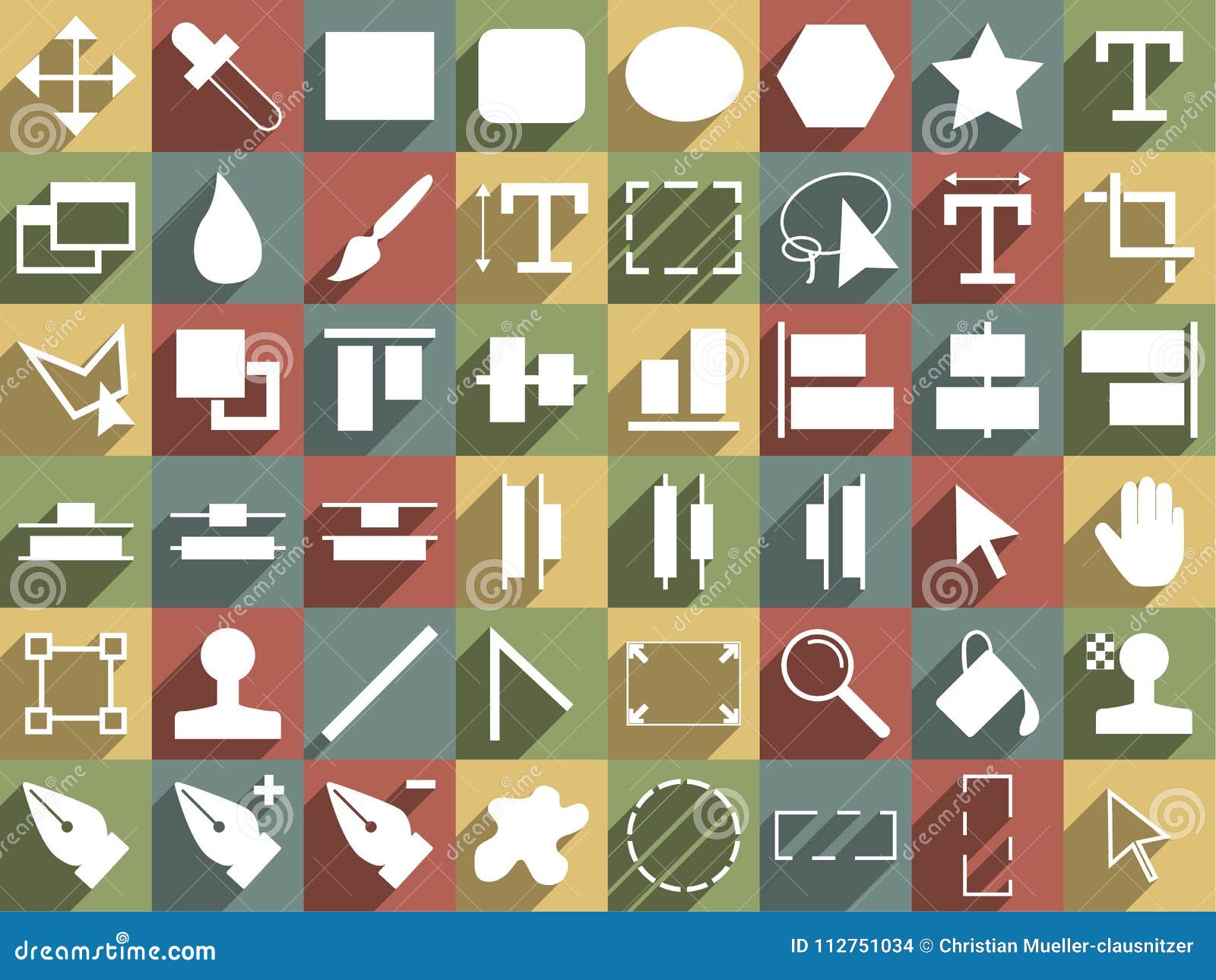 Icon set of design tools stock vector. Illustration of collection ...