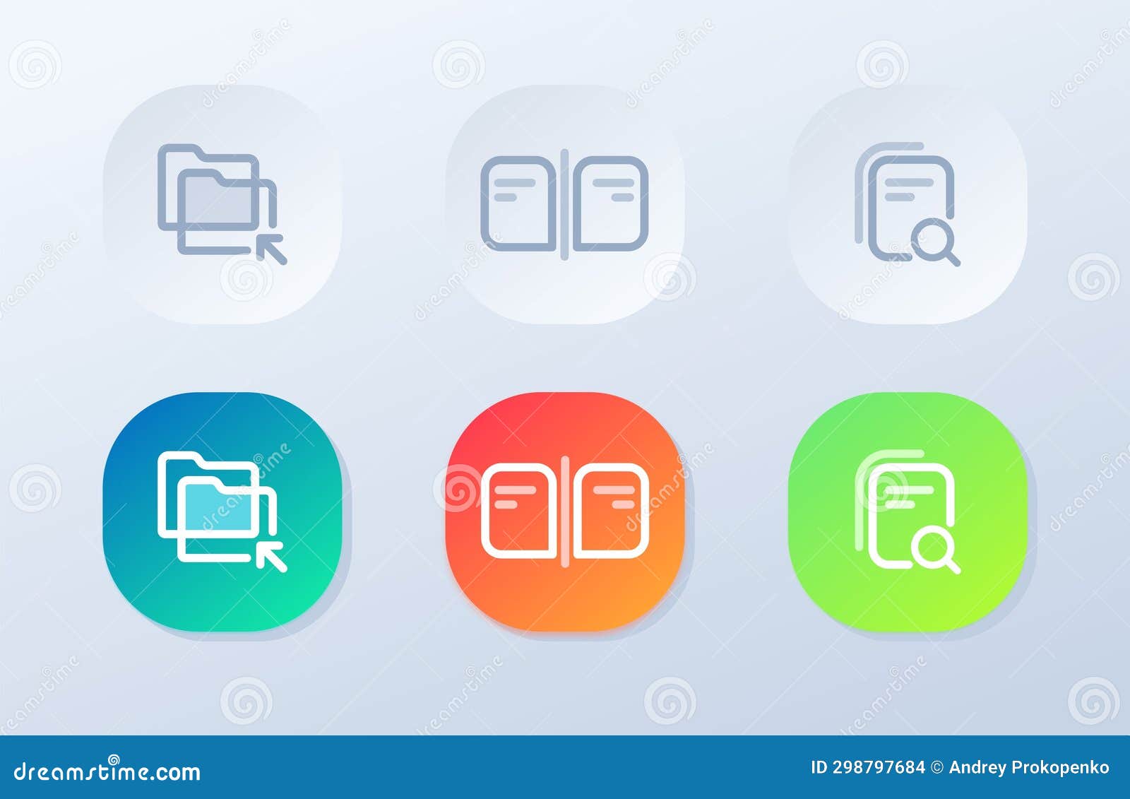 Duplicate Search File Comparison And File Search Icons Stock Vector Illustration Of Number