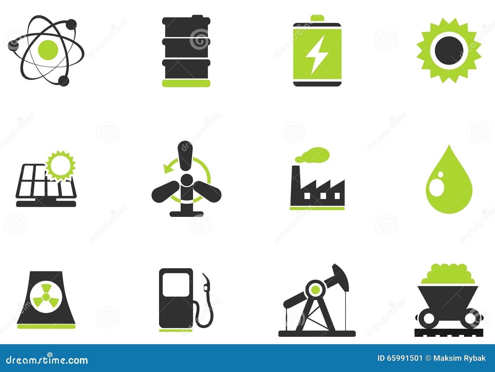 Icon Set, Energy and Industry Stock Vector - Illustration of ...