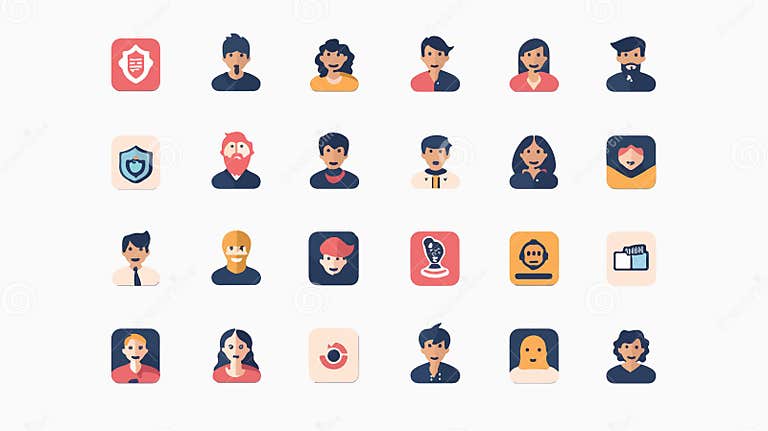 Identity Icon Set: Visual Representation of Identity Concepts for ...