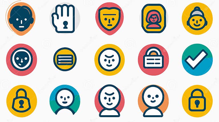 Identity Icon Set: Visual Representation of Identity Concepts for ...