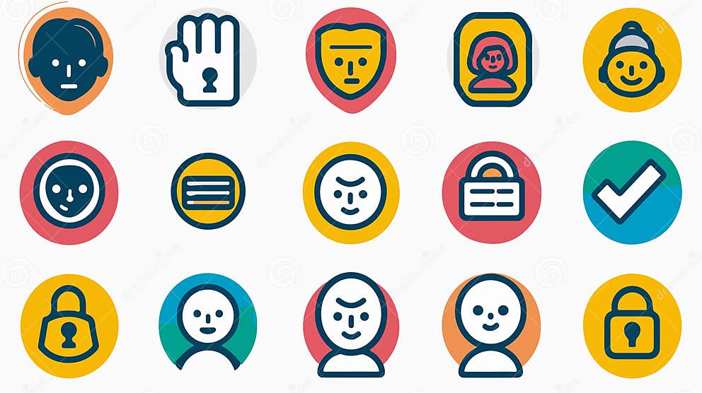 Identity Icon Set: Visual Representation of Identity Concepts for ...