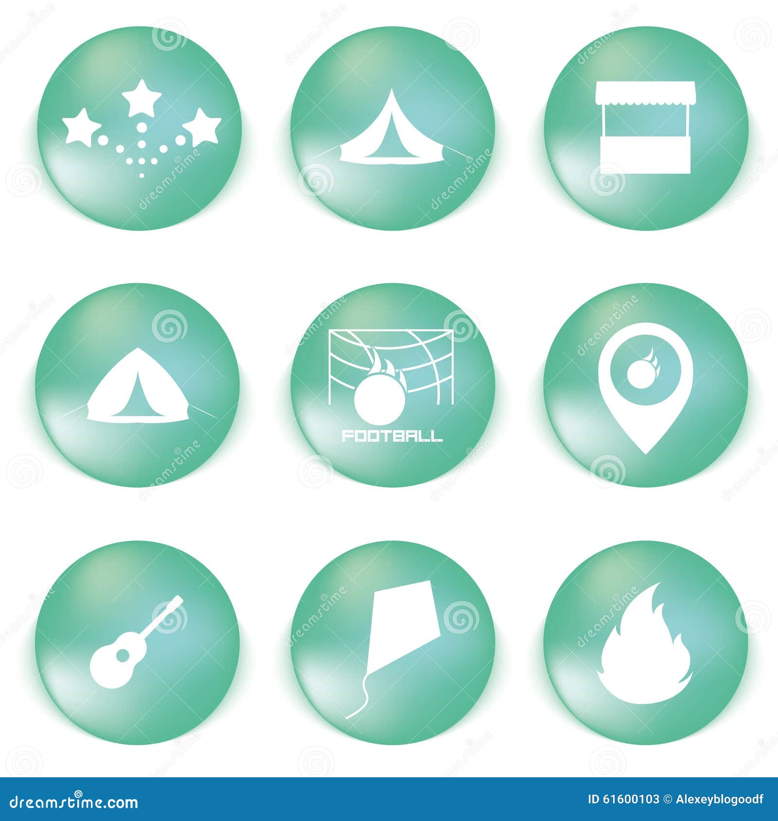 Icon Set for Holidays, Relax, Travel, Weekend in Vector Stock Vector ...