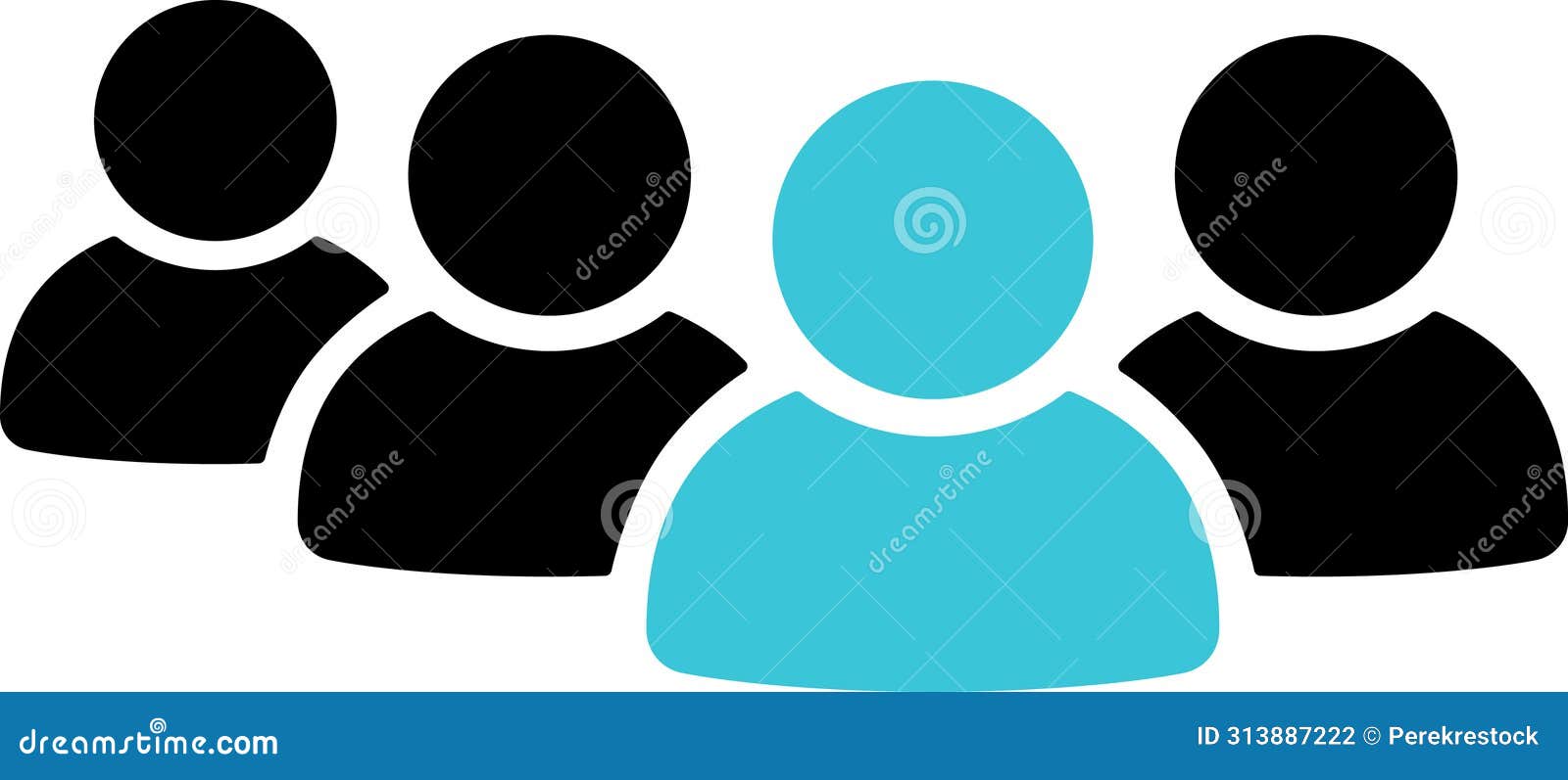 Icon Set Includes Leader of Social Group Icons in a Simple Flat Style ...