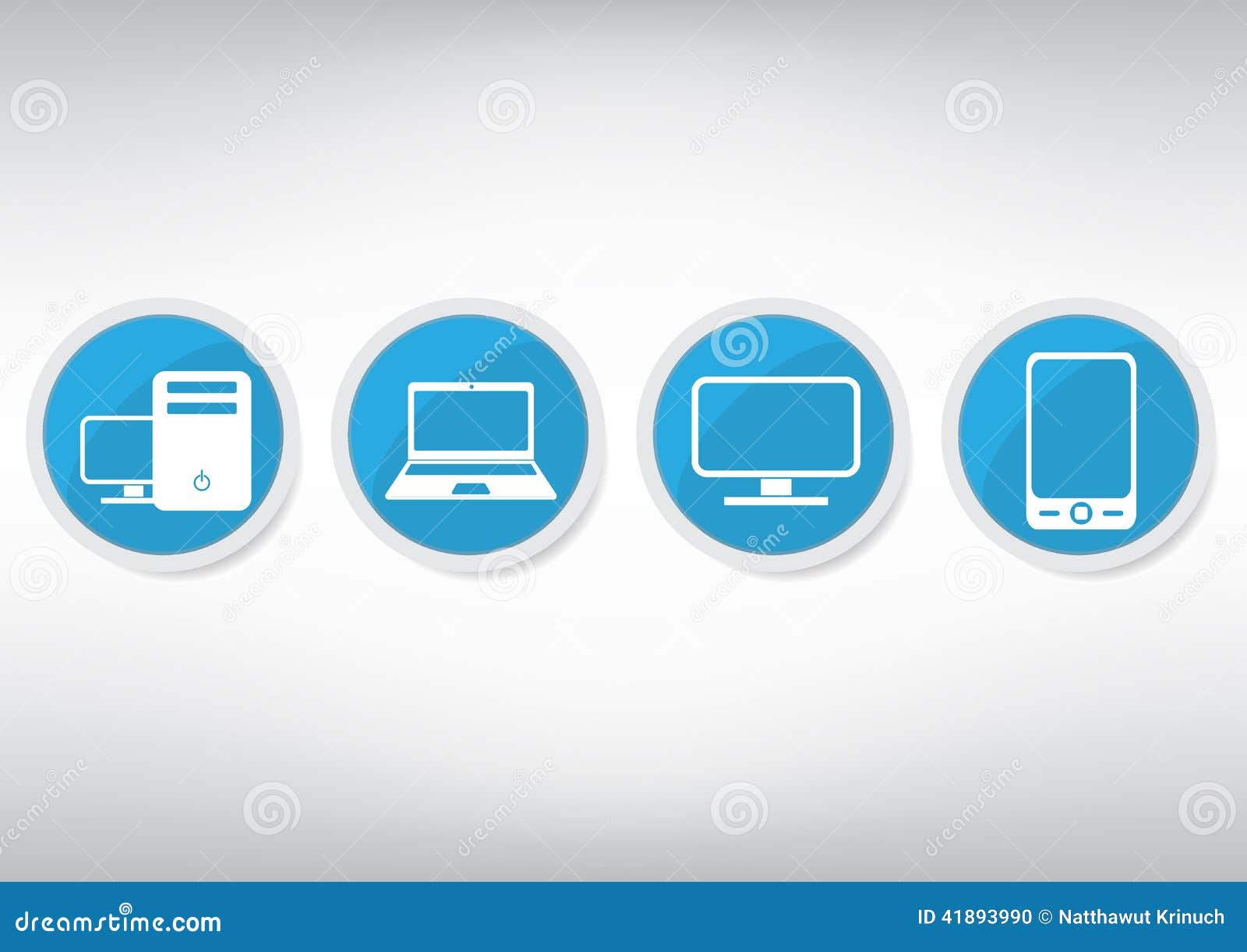 It Icon Set stock vector. Illustration of labtop, network - 41893990