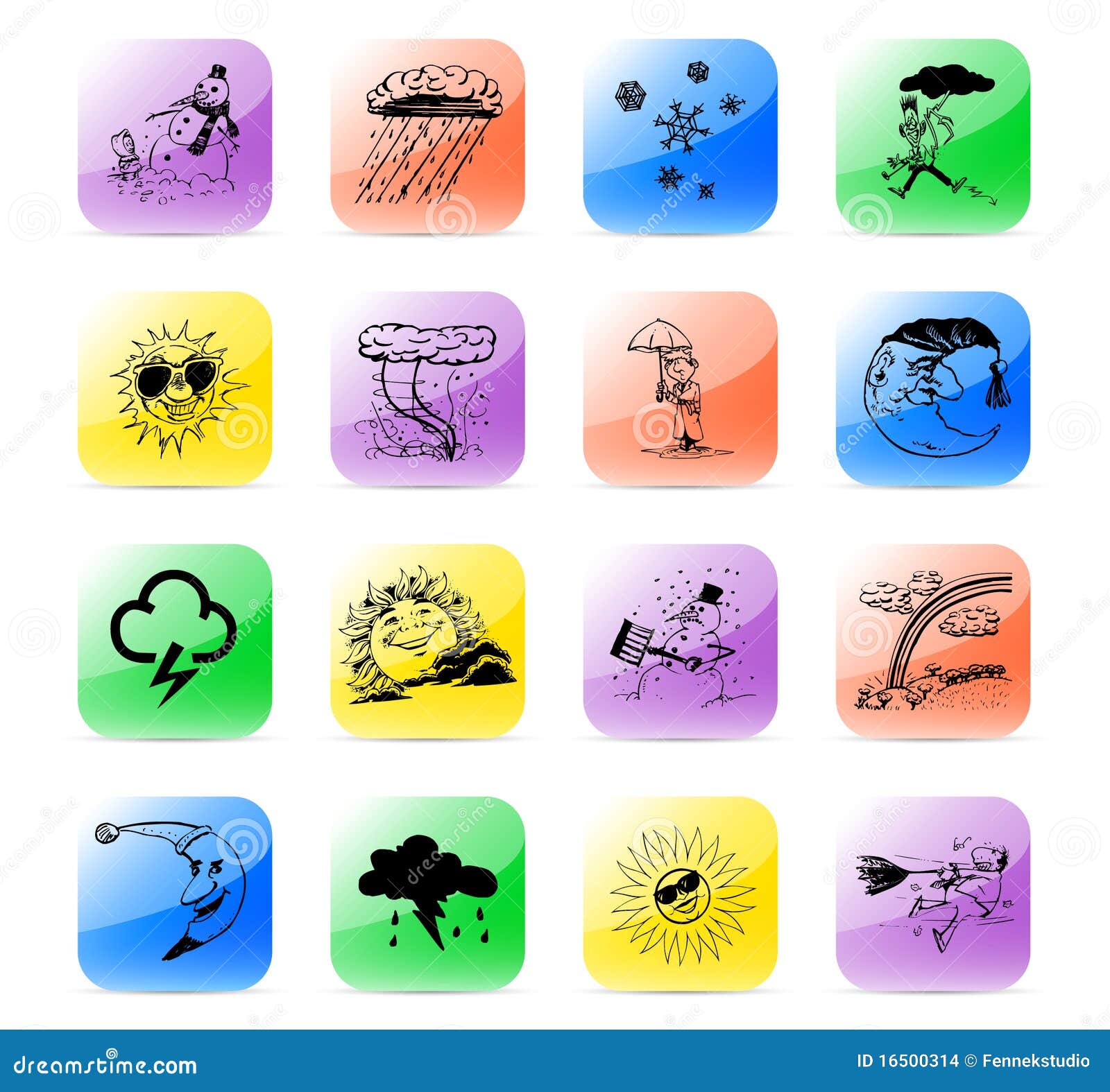 Icon set meteo stock illustration. Illustration of blue - 16500314