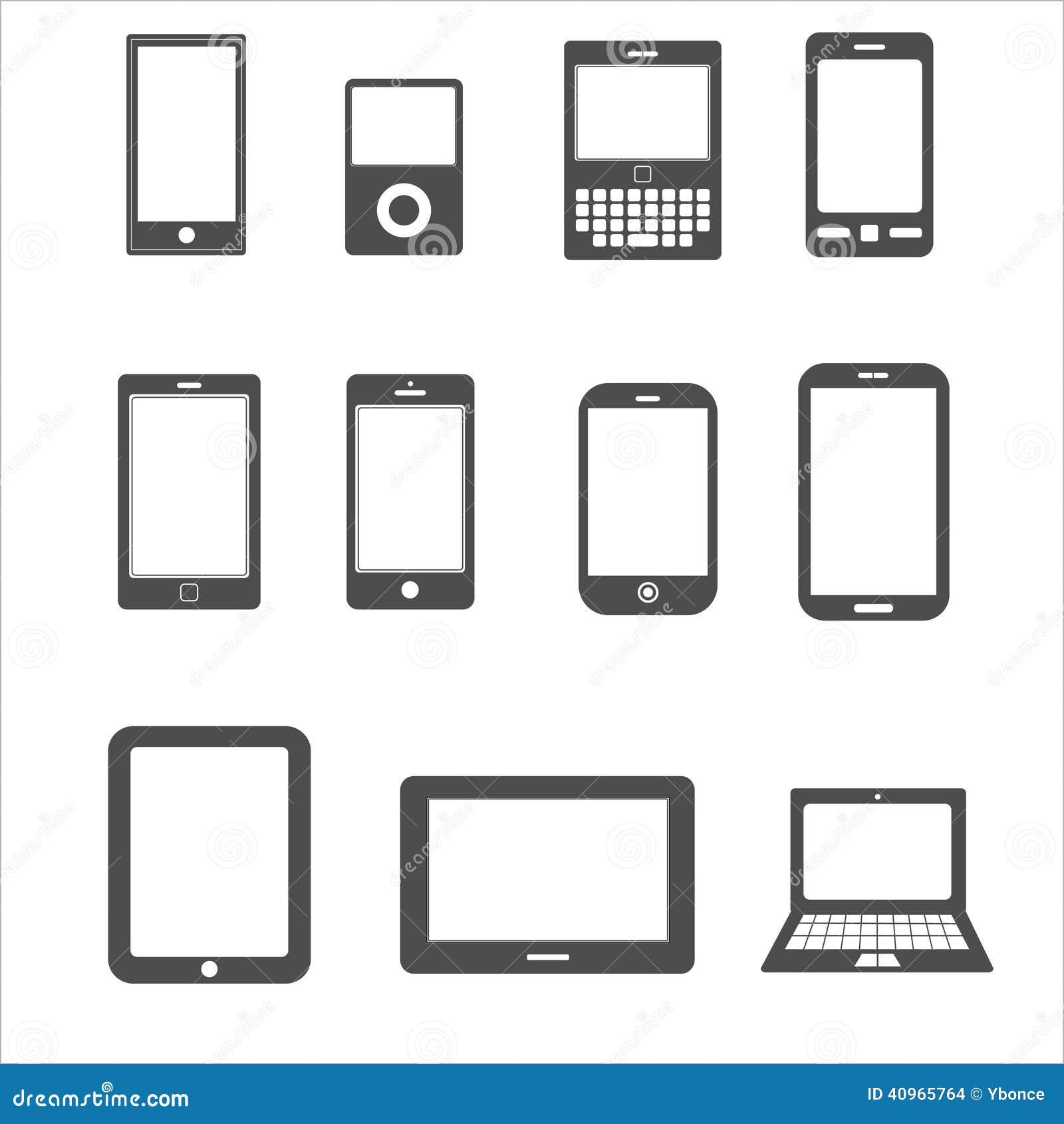 Icon Set of Mobile,tablet Device for Communication Stock Vector ...