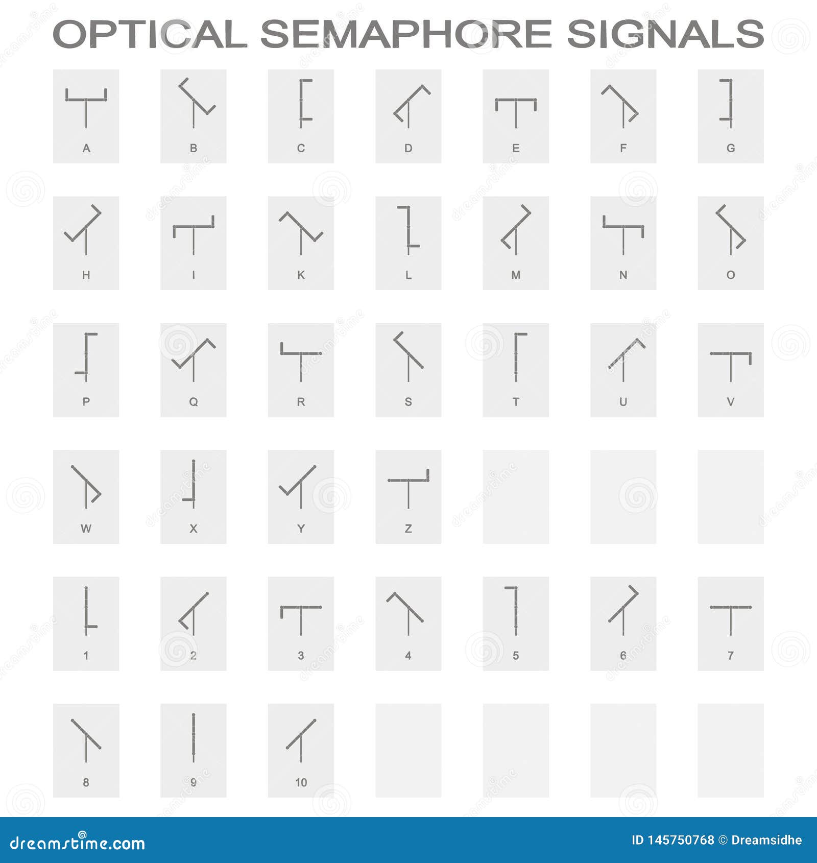 Icon Set With Optical Semaphore Signals Vector Illustration ...