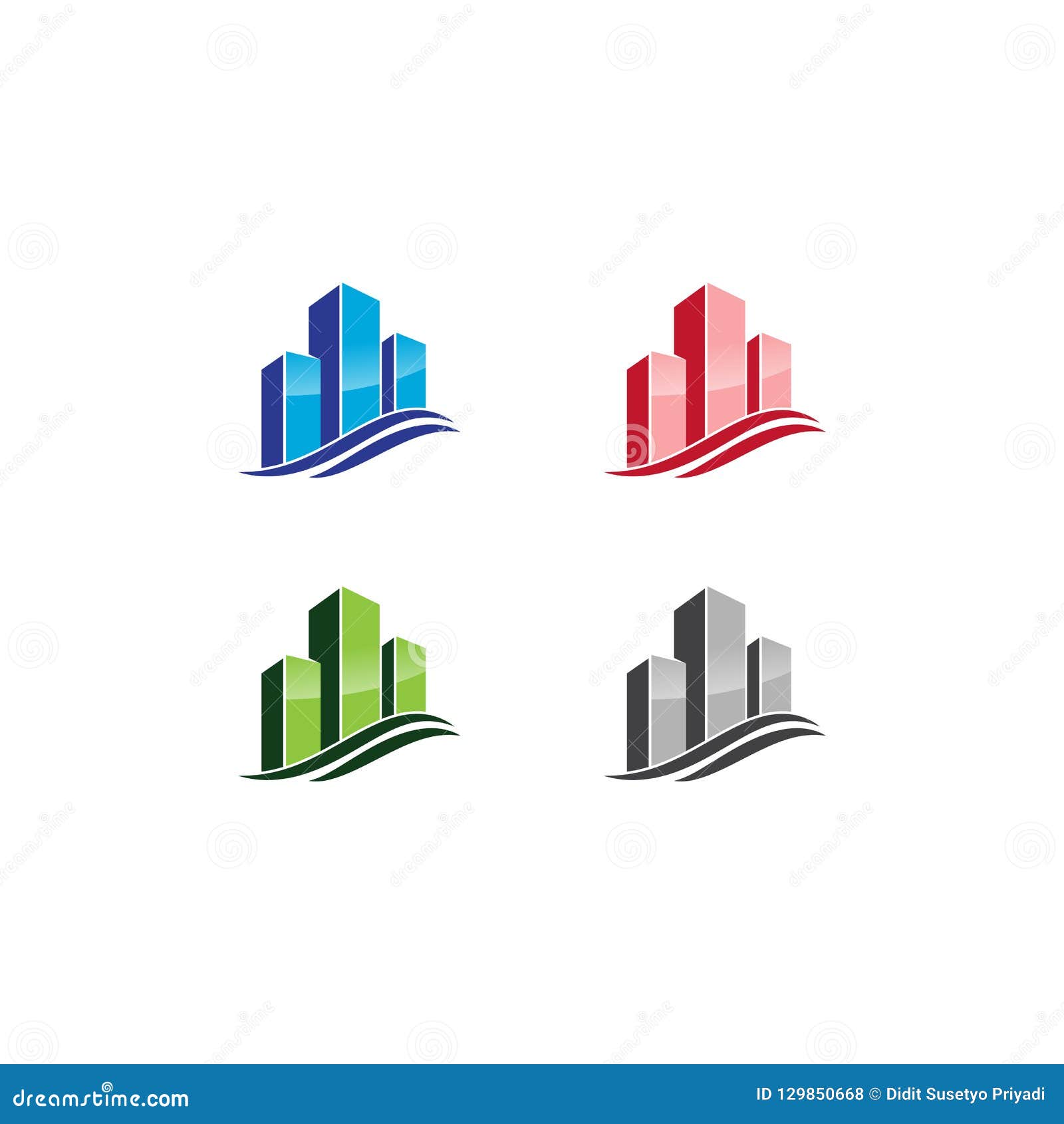 Icon Set Real Estate Logo, Exclusive, Modern and Unique Design Stock ...