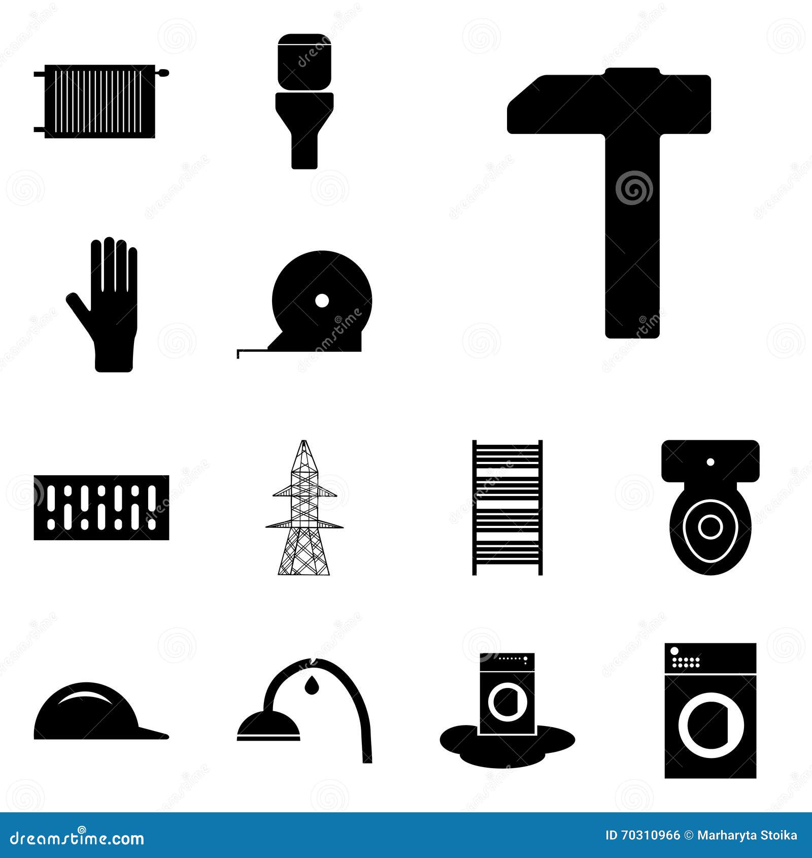Icon Set Refit/ Vector Icon Refit/ Images Refit/ Icon Hammer, Stock ...