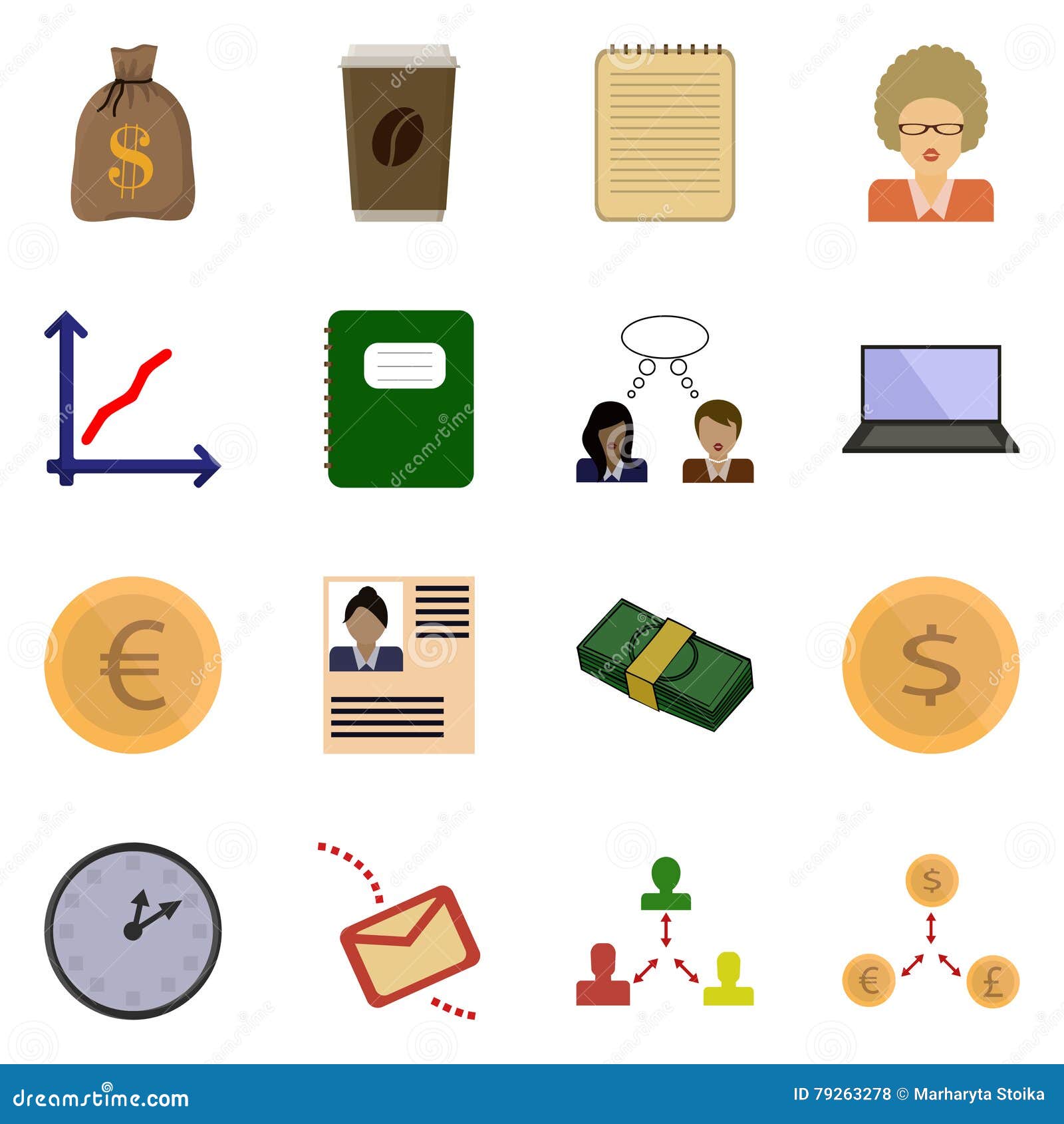 Icon Set Revenue. Vector Button. Stock Vector - Illustration of icon ...