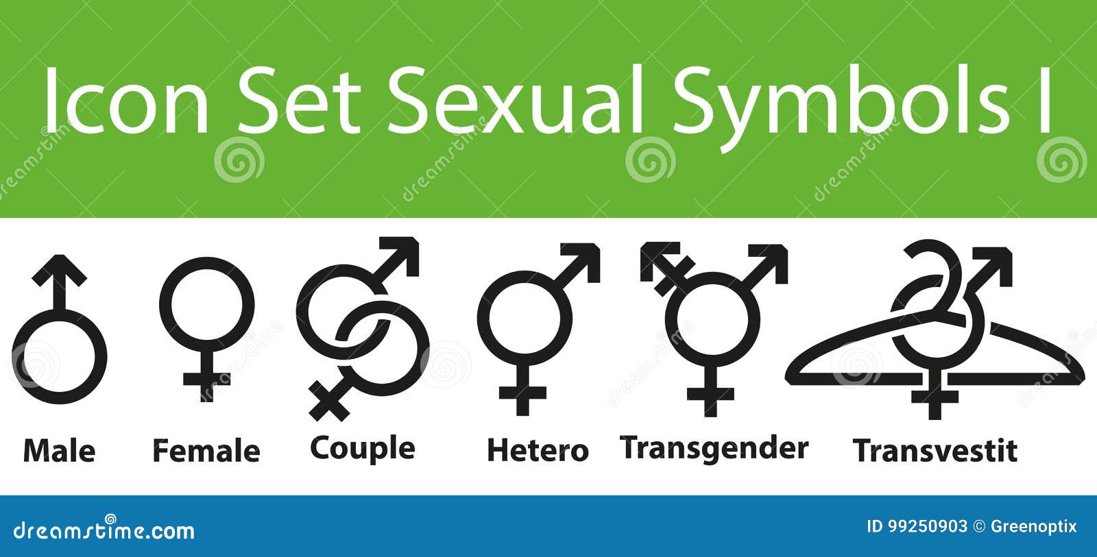 Icon Set Sexual Symbols I Stock Vector Illustration Of Female 99250903