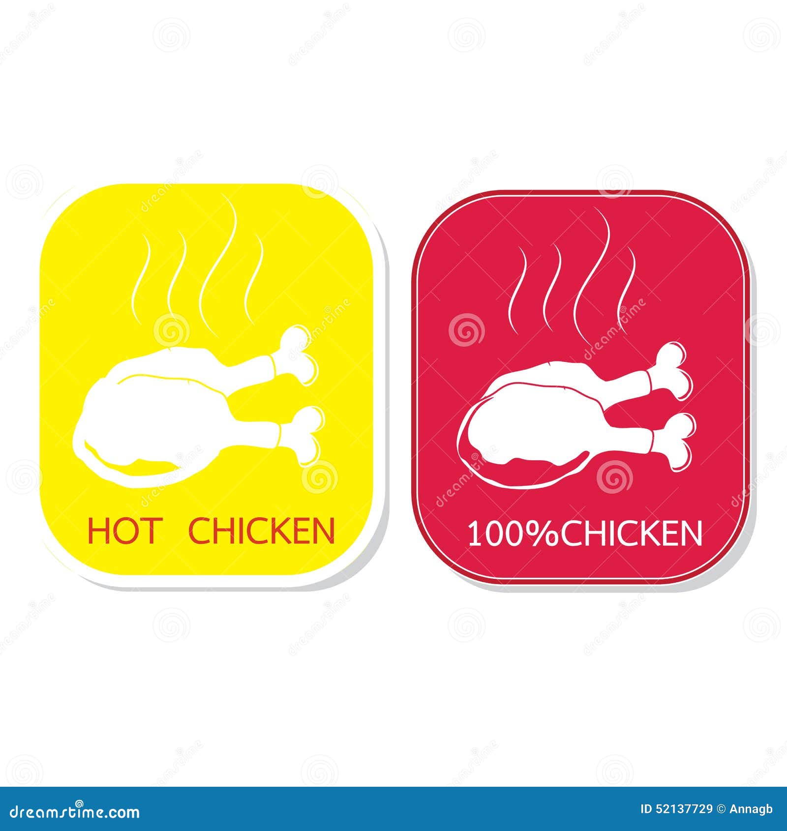 Icon Set Silhouette Chicken Grill with Smoke Vector Stock Vector ...