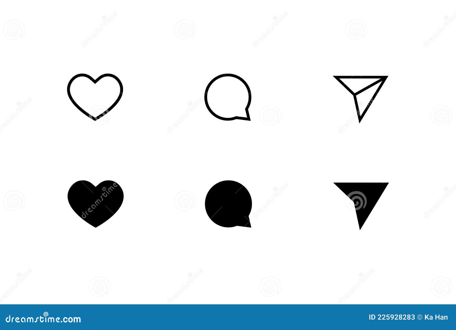 Icon Set of Social Media. Like, Comment, and Share Stock Vector ...