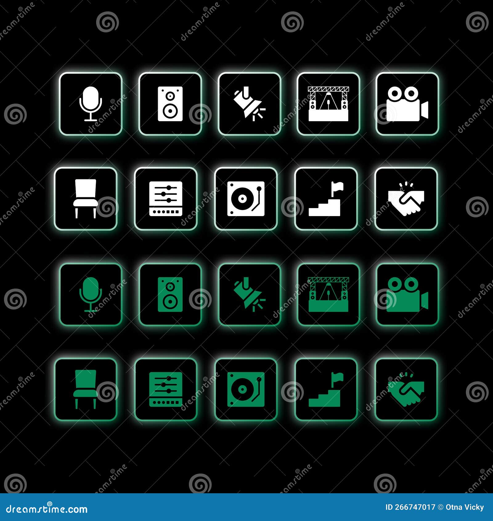 Icon Set Suitable for Music Concert Event, Icon Modern and Simple ...