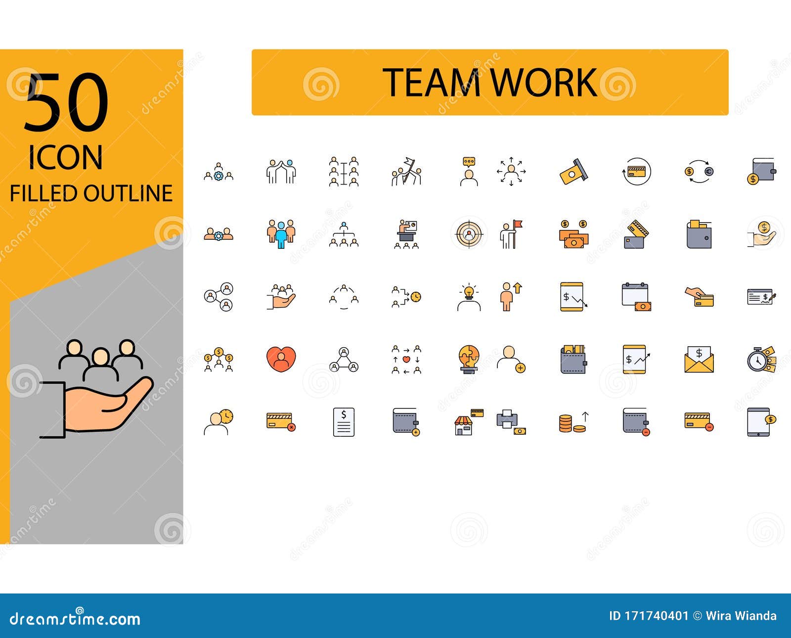 Icon Set Team Work Vector Graphic Illustrator Perfect for Office Stock ...