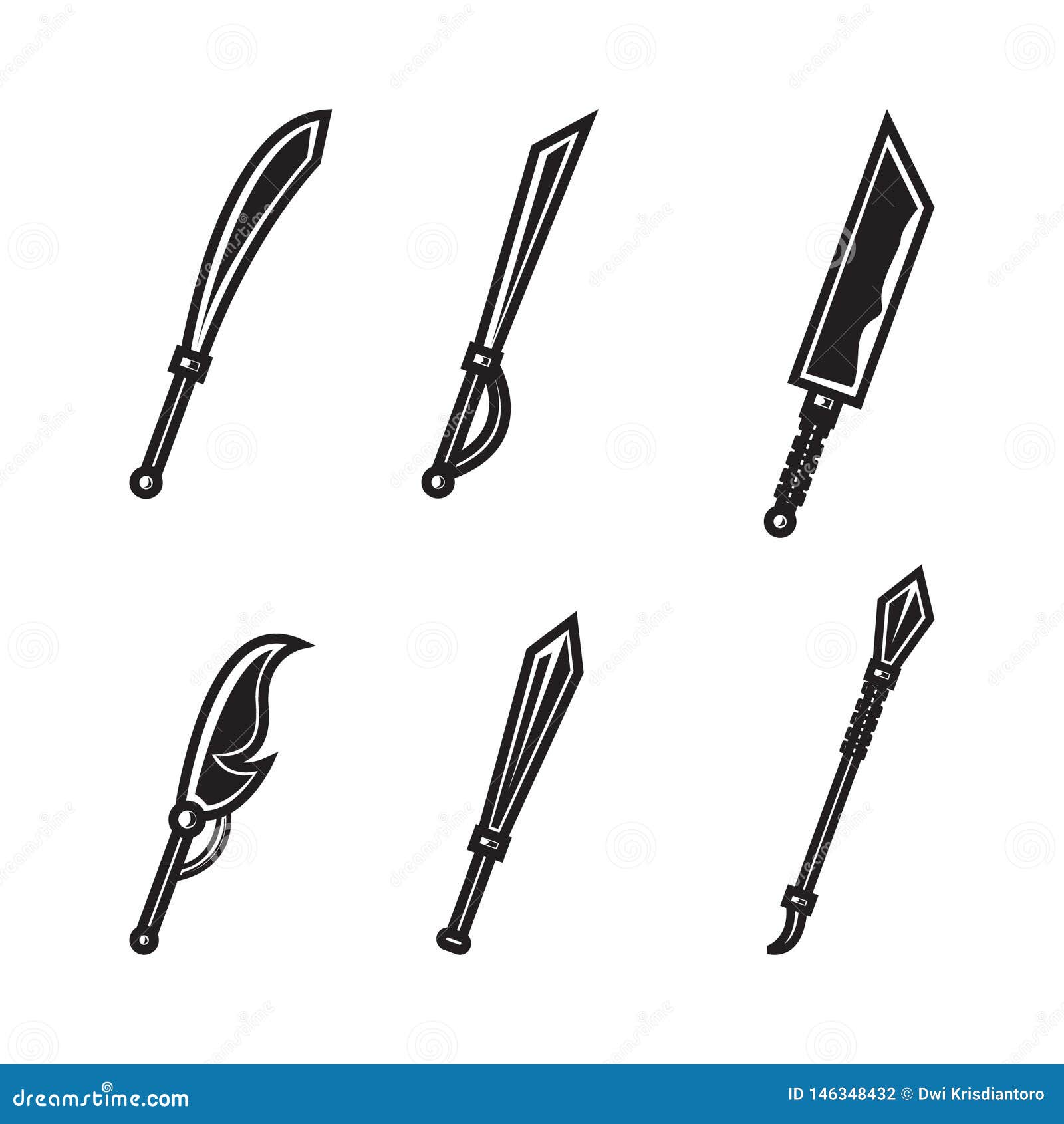 Types Of Swords. Corsair Sword Sabre. Ink Black And White Doodle ...