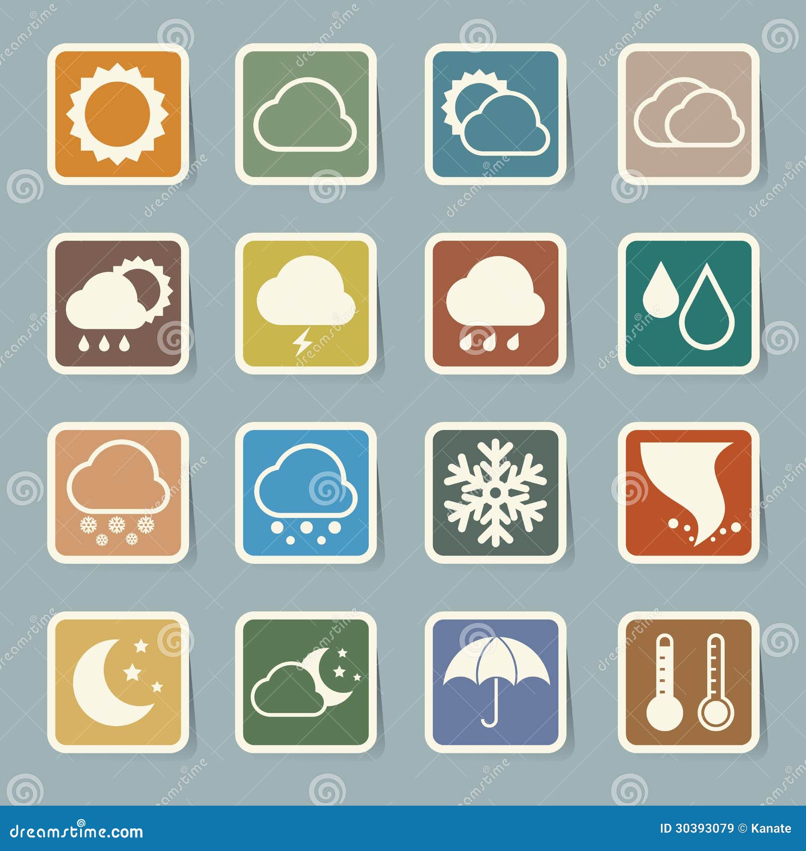 Icon Set of Weather ,Illustration Stock Vector - Illustration of ...