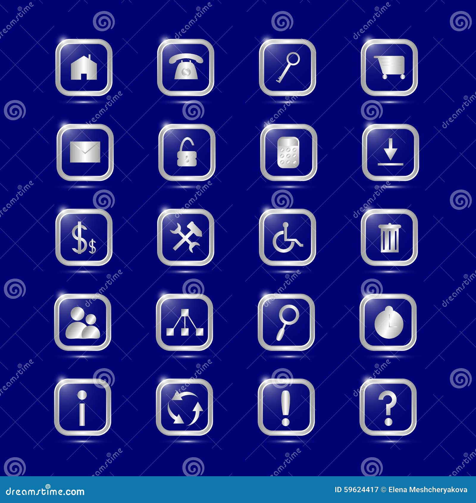 Icon set for web design stock illustration. Illustration of element ...