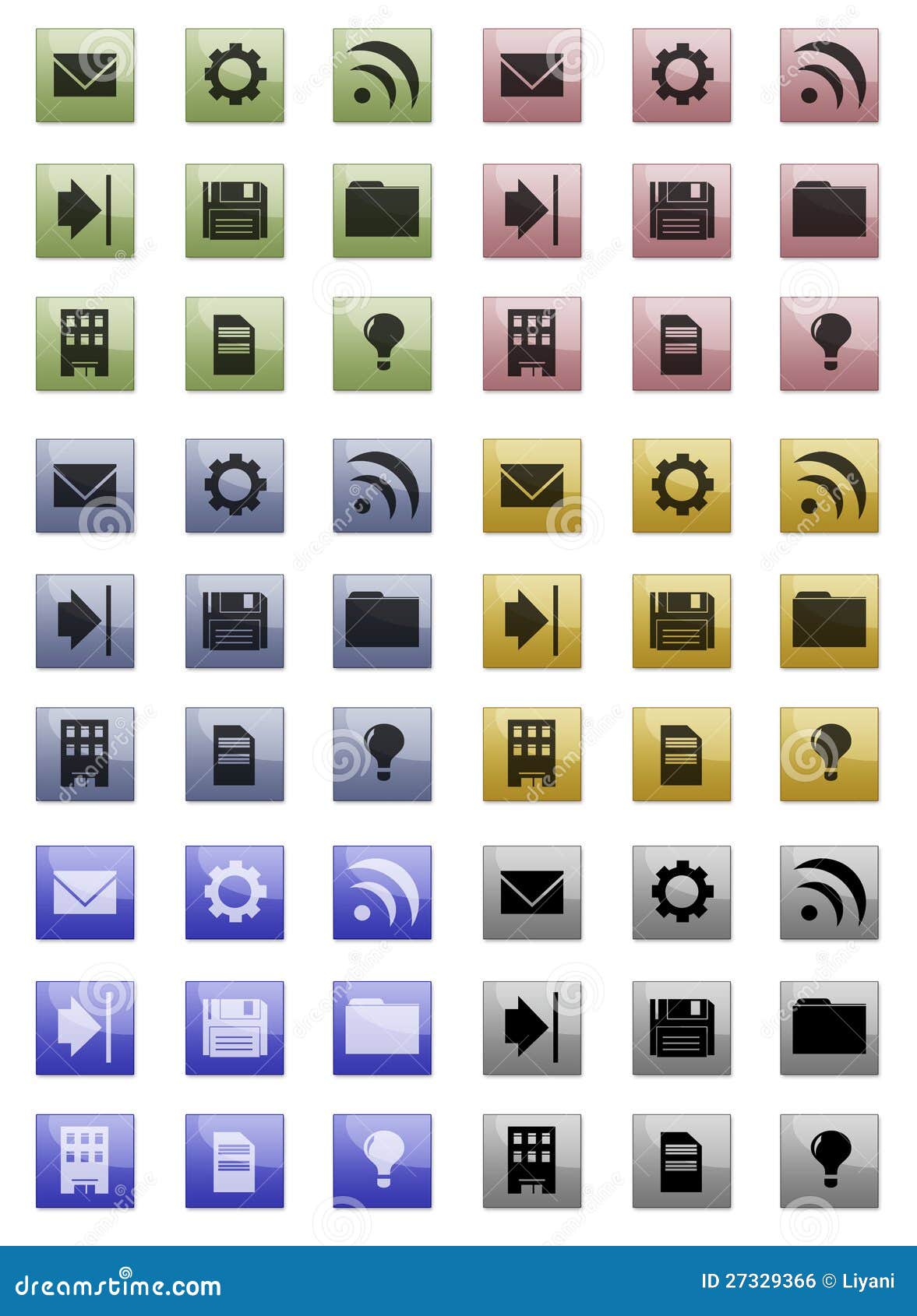 Icon Set. Web Design Elements Stock Illustration - Illustration of icon ...