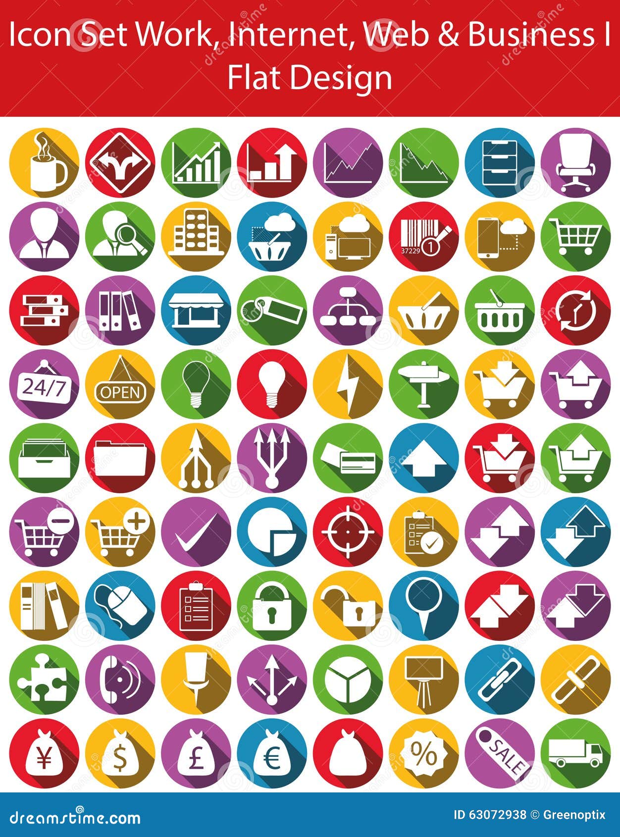 Icon Set Work, Internet, Web and Business I Stock Vector - Illustration ...