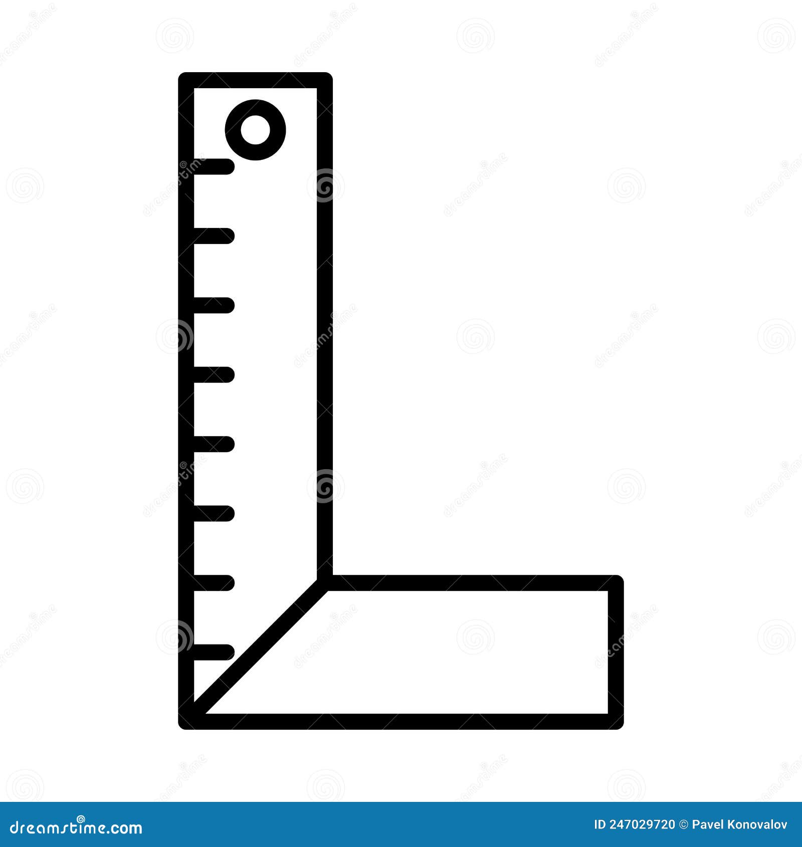 Icon of Setsquare stock vector. Illustration of accuracy - 247029720