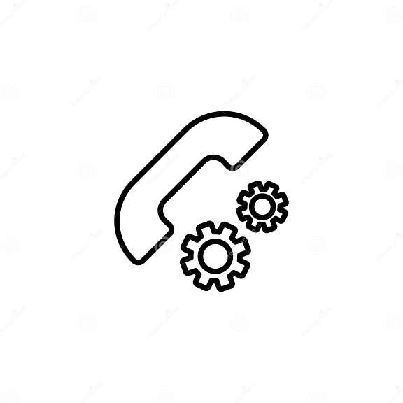 Icon. Setting Up Call, Phone Configuration Stock Vector - Illustration ...