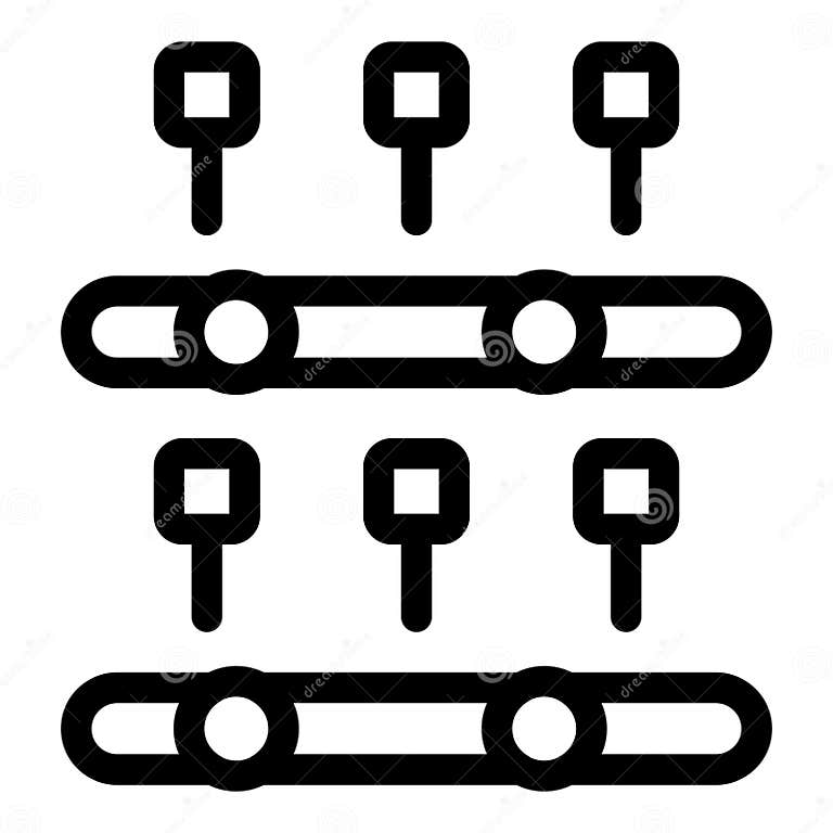 Icon of Settings Sliders Representing Options and Customization Stock ...