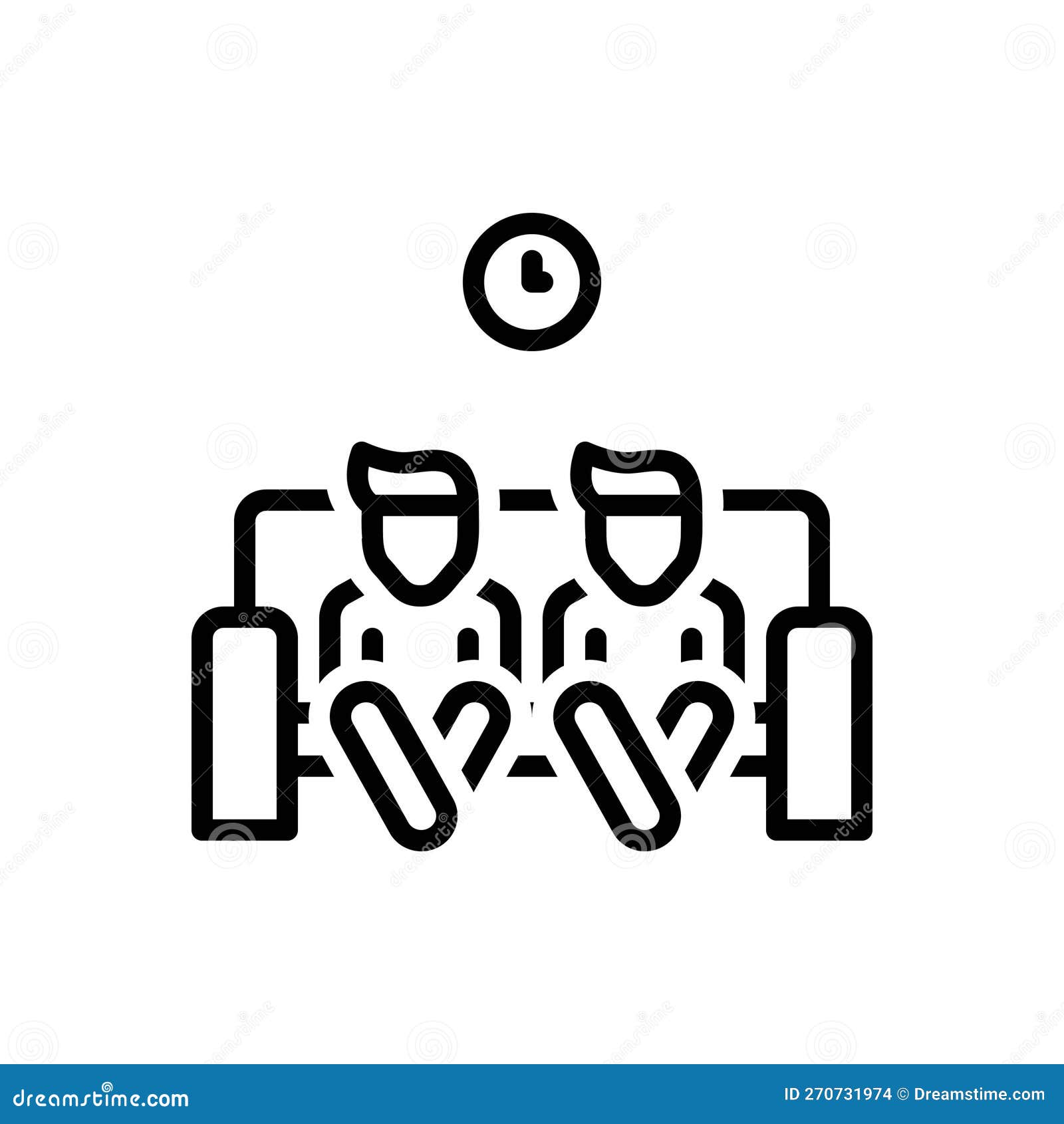 Black Line Icon for Settled, Sit and Relax Stock Vector - Illustration ...